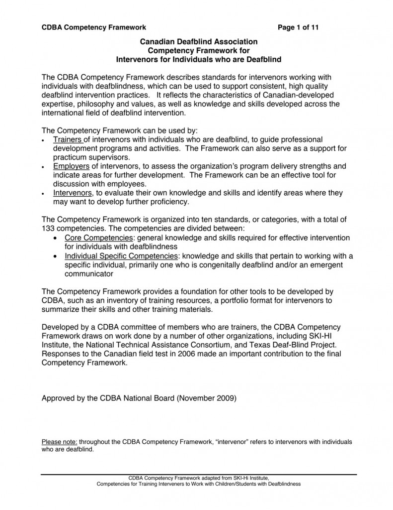 Canadian Deafblind Association Competency Framework for Intervenors for ...